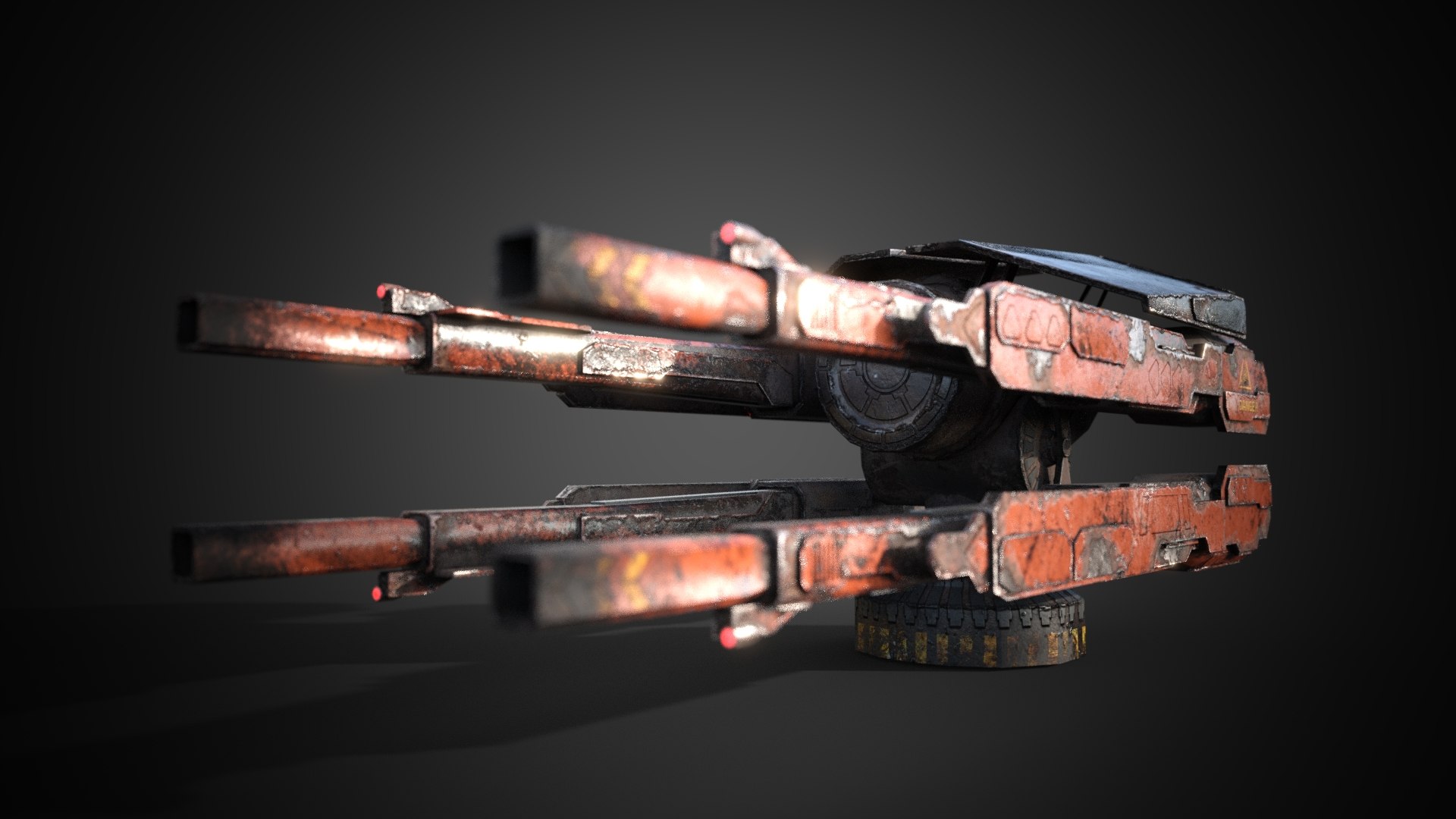 Sci-fi Close Combat Gun Turret 3D - TurboSquid 2184872