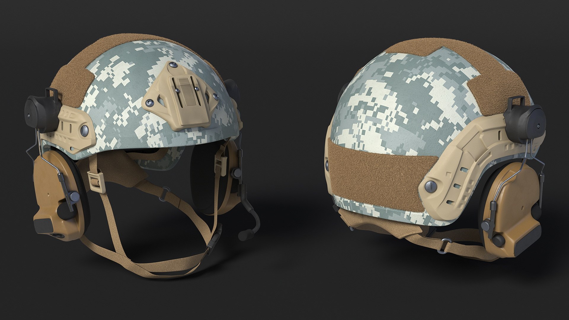 Tactical Gear Helmet Grey Camo Fur For Cinema 4D 3D Model - TurboSquid ...