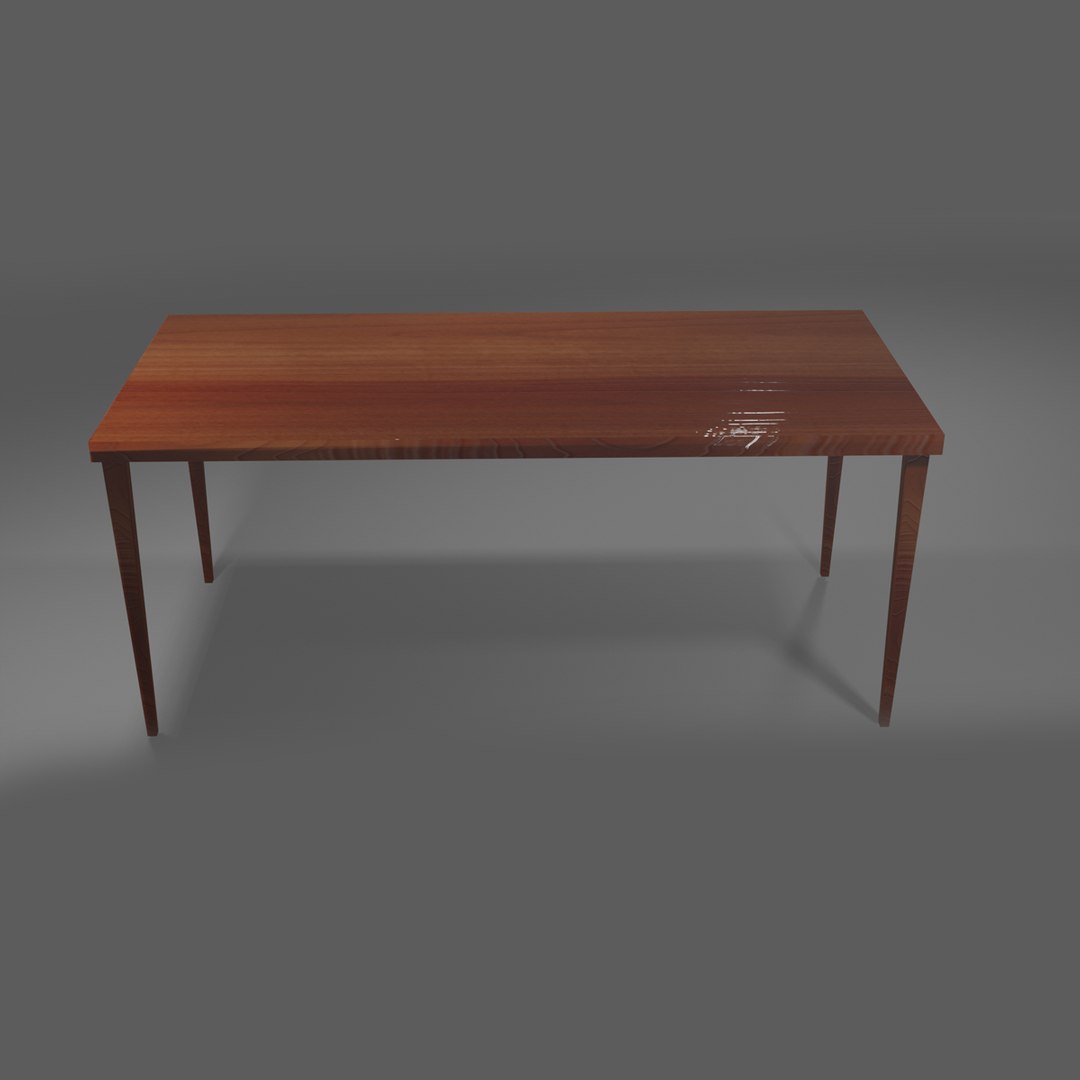 Wood Table 3D Model - TurboSquid 1962368