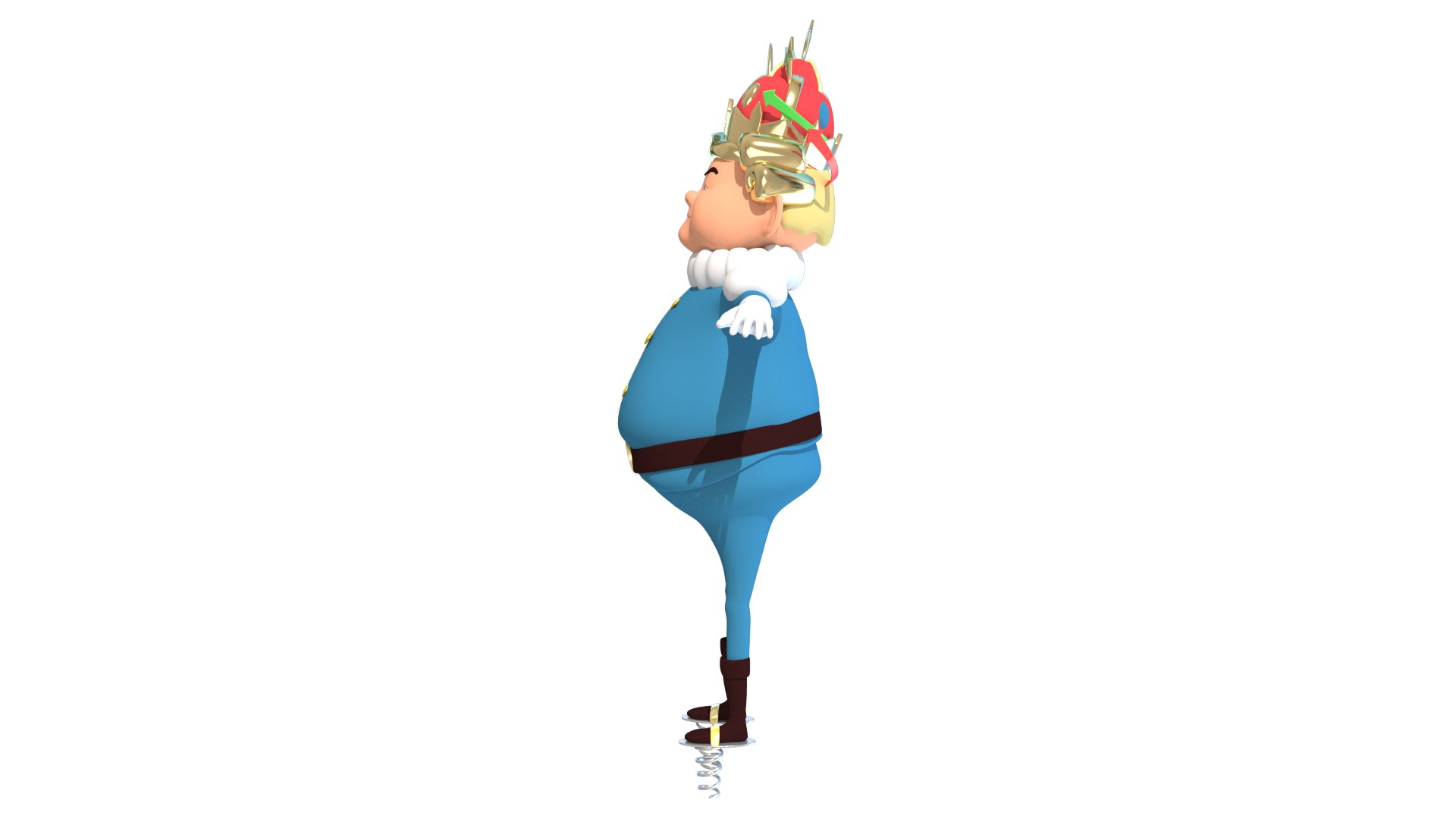 Grumpy king cartoon character 3D model - TurboSquid 1337342