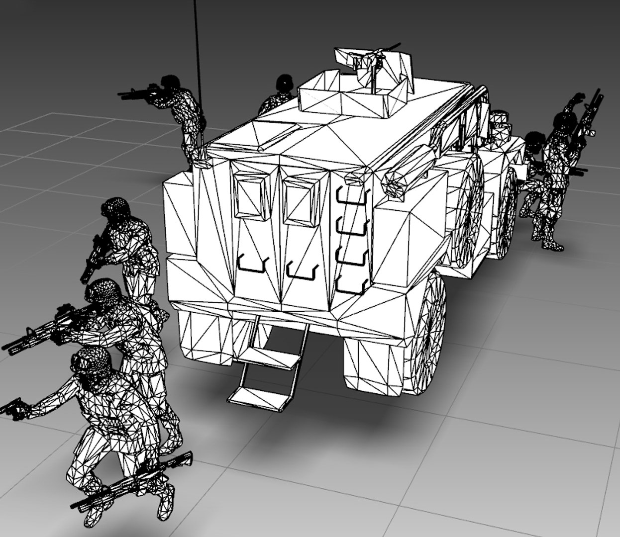 3d army soldier mrap model