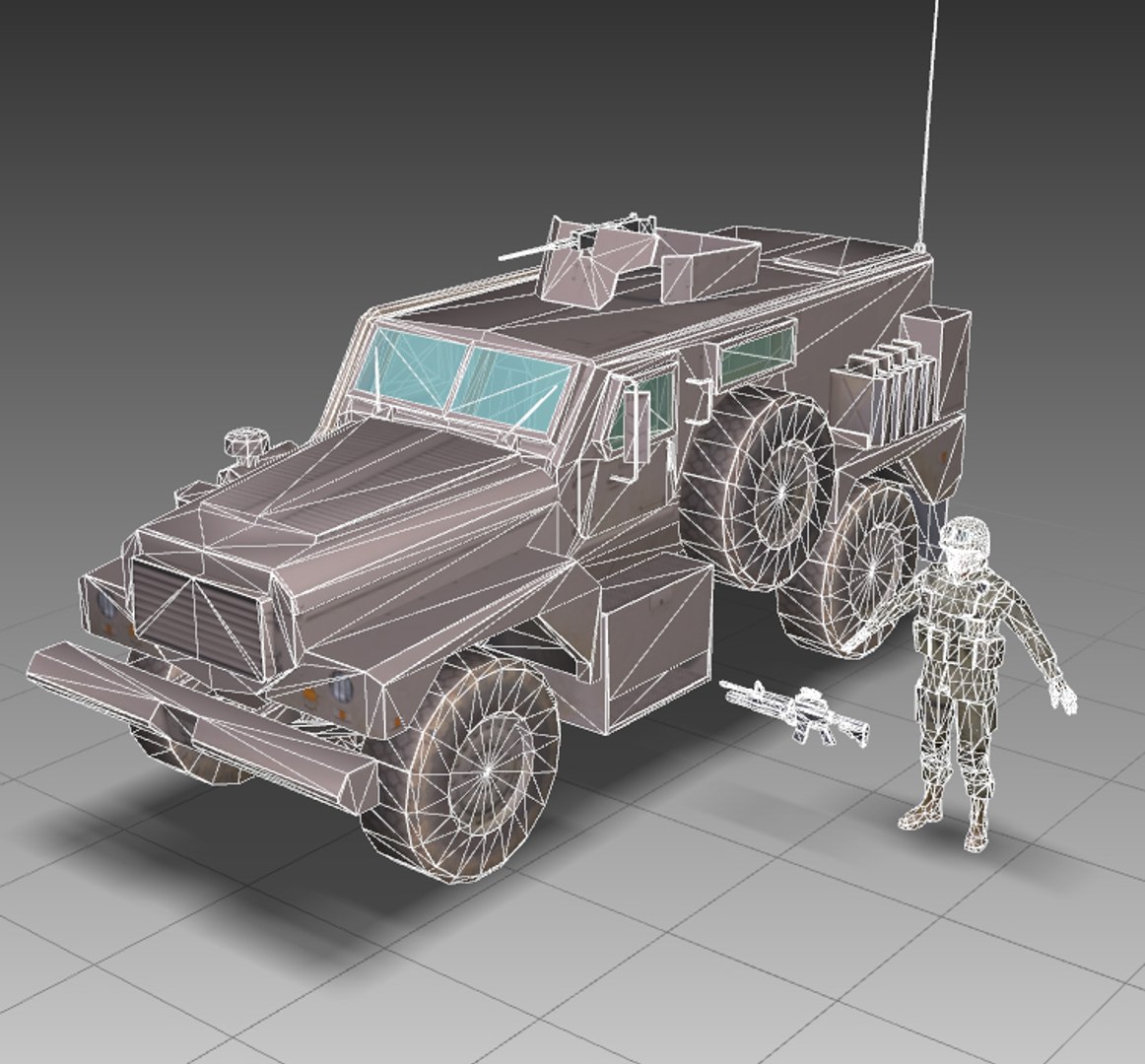3d Army Soldier Mrap Model