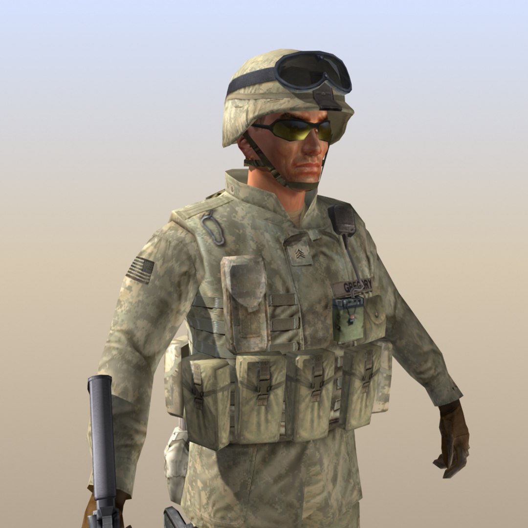 3d Army Soldier Mrap Model