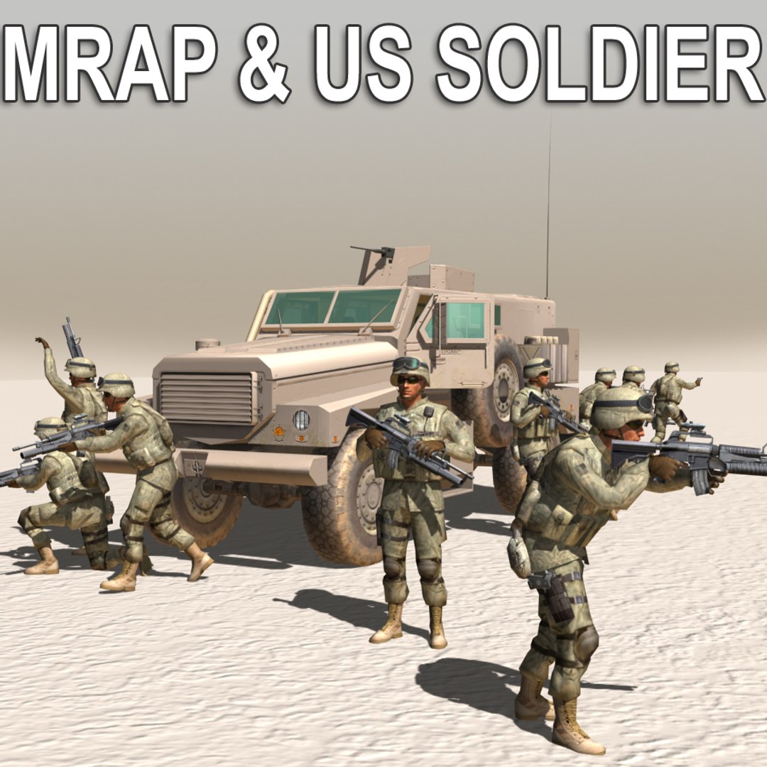 3d army soldier mrap model