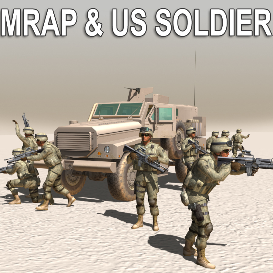 3d army soldier mrap model