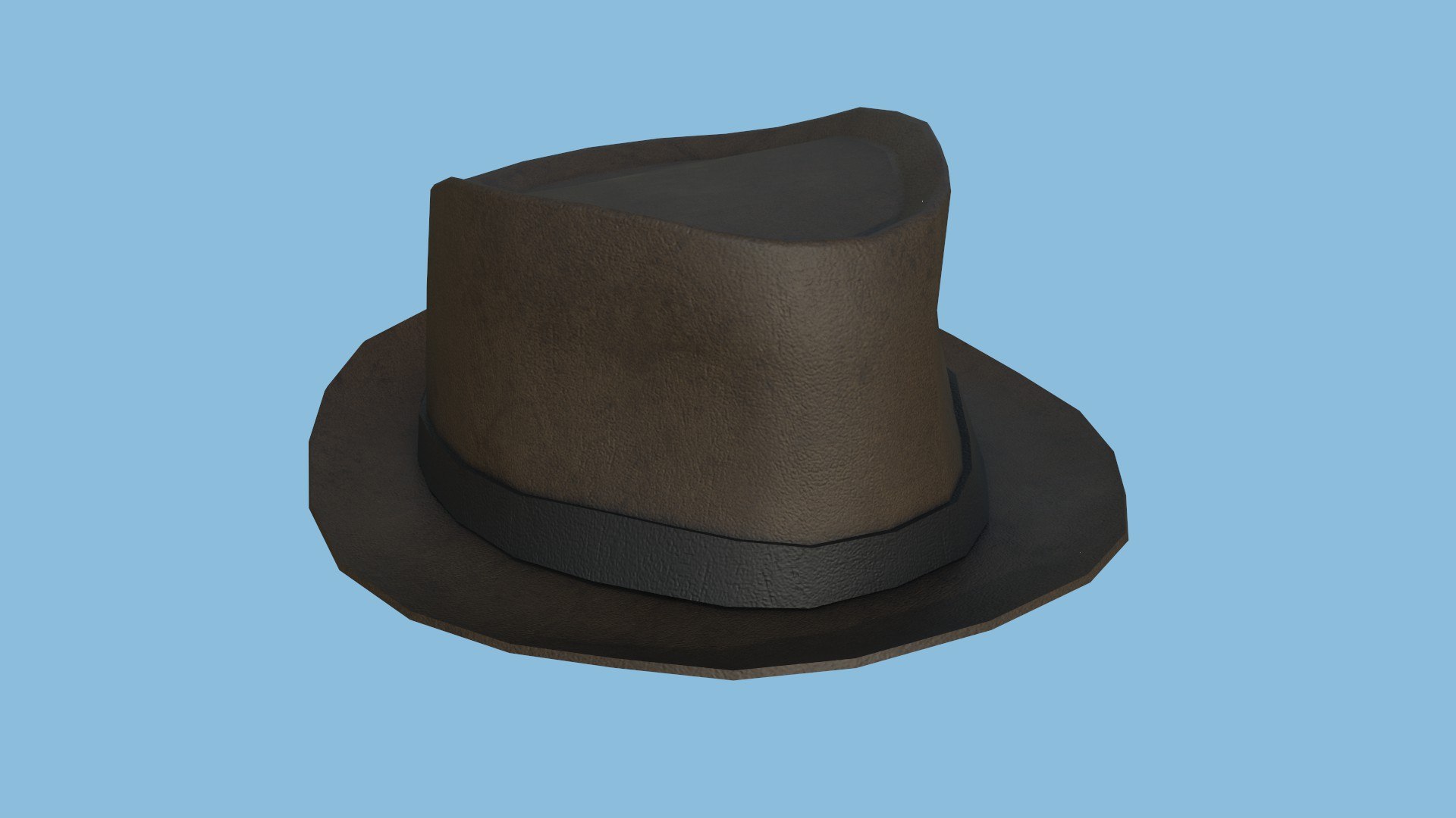 Brown Leather Trilby Hat - Character Design Fashion model - TurboSquid ...