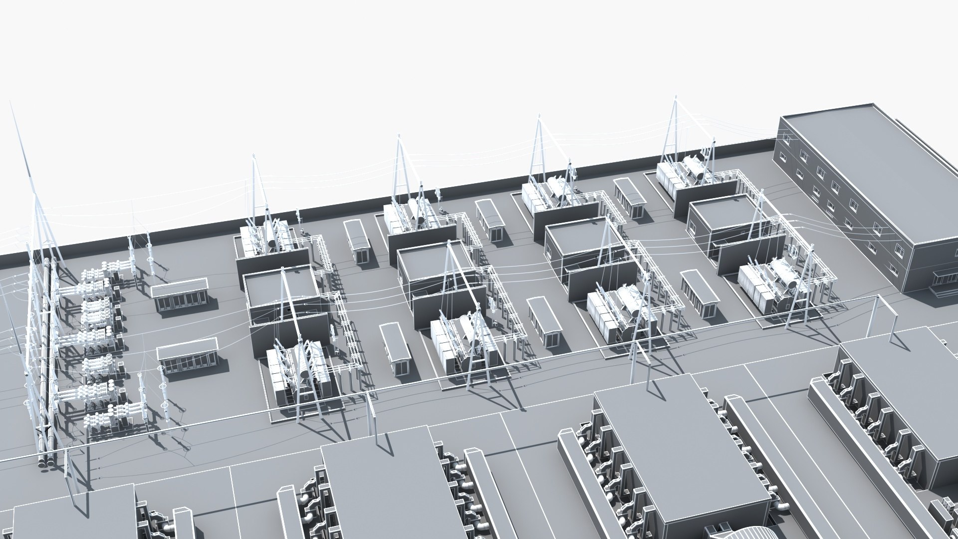 3D Modern Energy Storage Power Station Model - TurboSquid 2320875