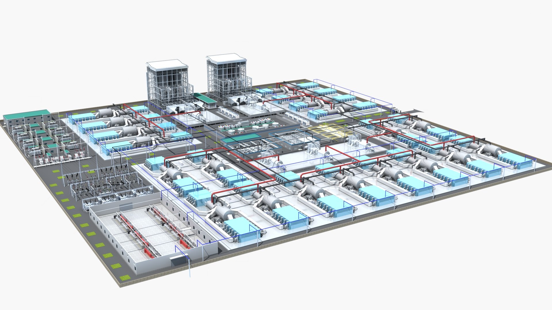 3D Modern Energy Storage Power Station Model - TurboSquid 2320875