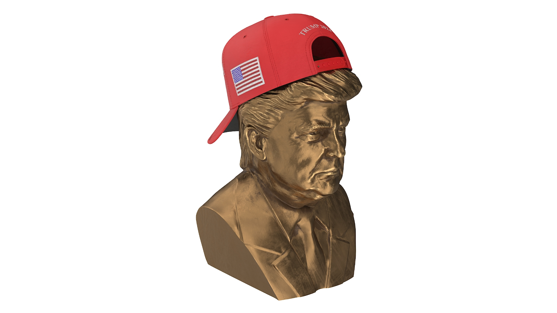 3D Model Bust Of Trump With MAGA Cap - TurboSquid 2314227