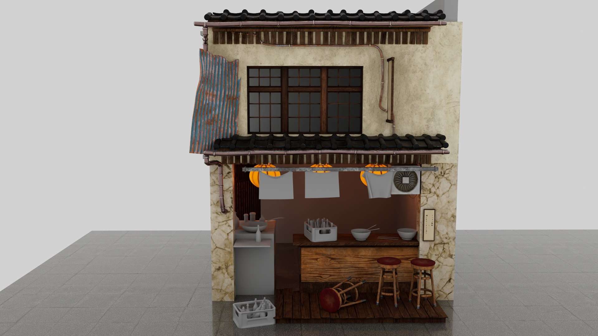 SUSHI SHOP FACADE 3D Model - TurboSquid 2017195