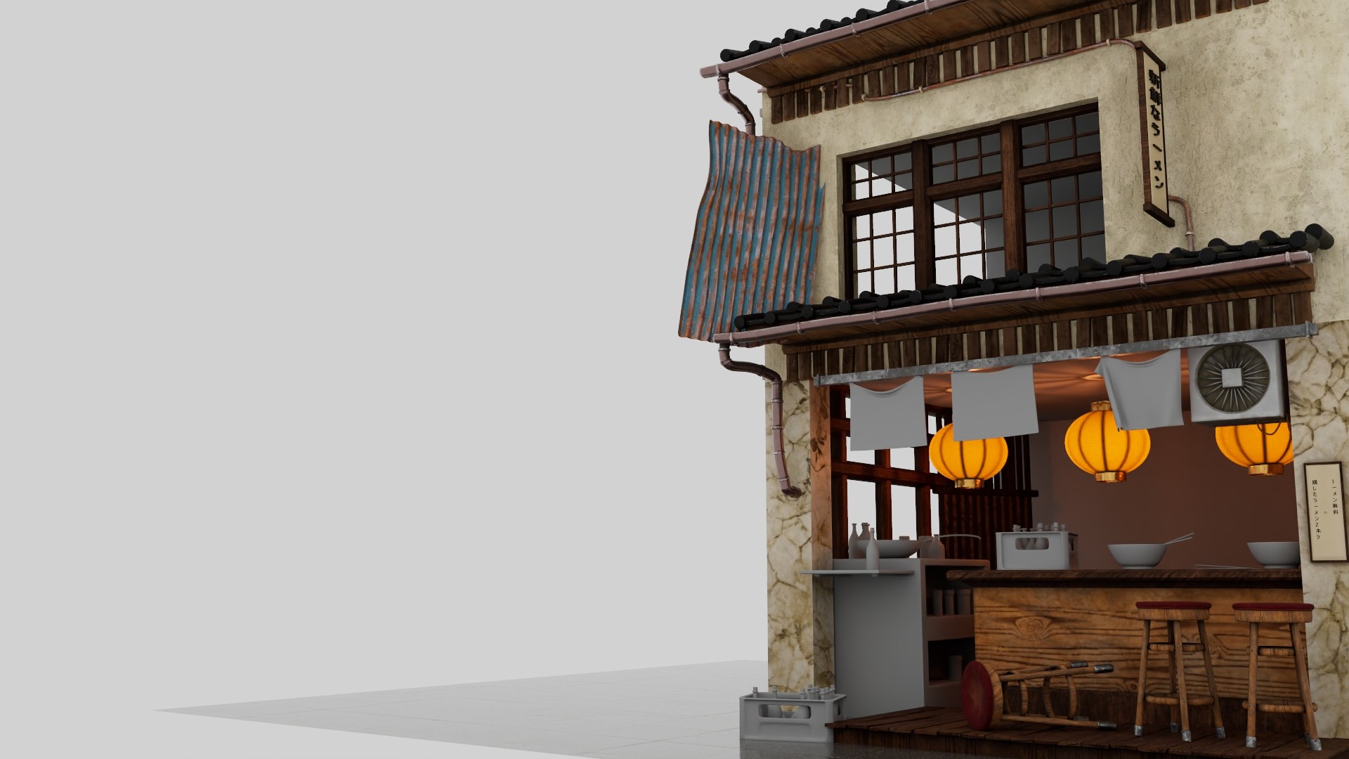 SUSHI SHOP FACADE 3D Model - TurboSquid 2017195