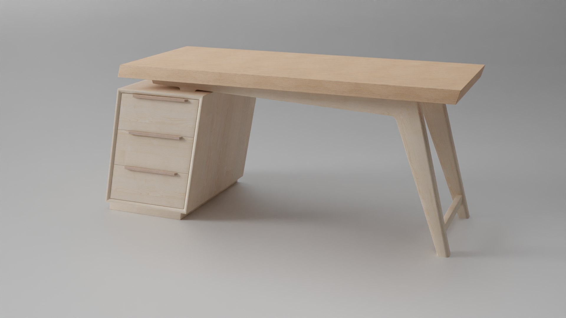 3D Modern Desk Model - TurboSquid 1999565