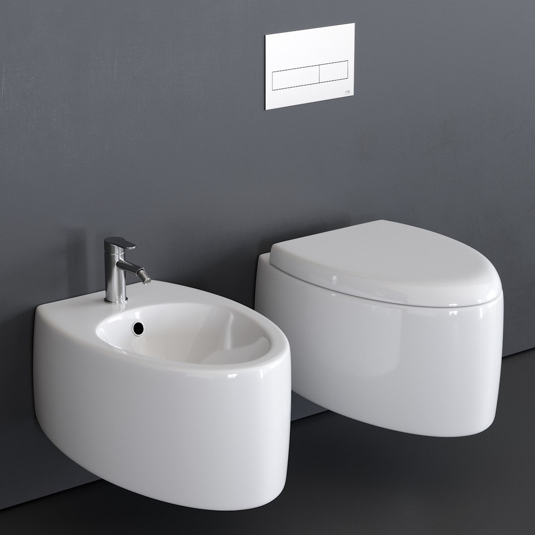 3D Moai Wall-hung Toilet Bidet - TurboSquid 1517065