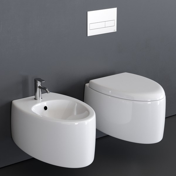 3D moai wall-hung toilet bidet - TurboSquid 1517065