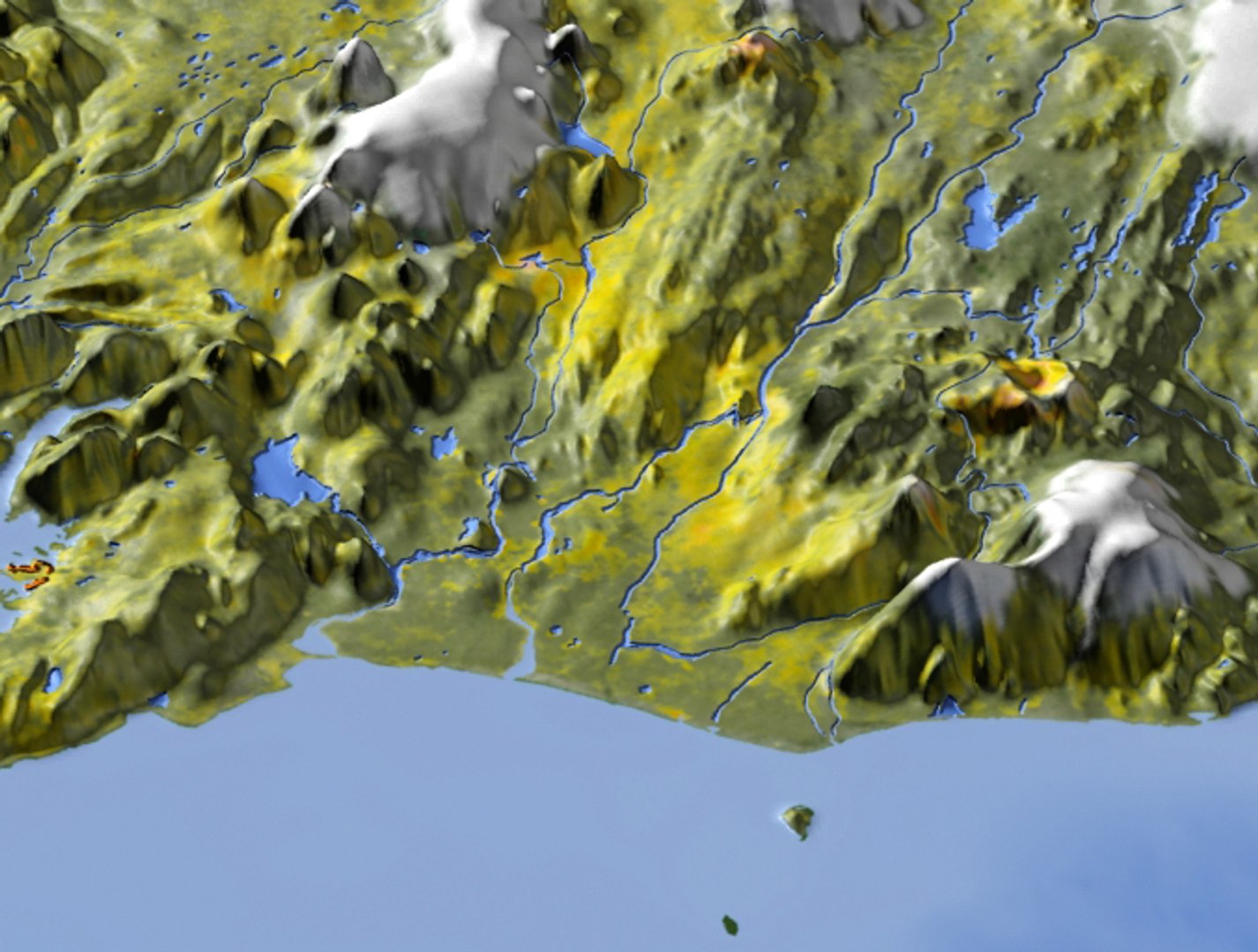iceland resolution relief maps 3d model