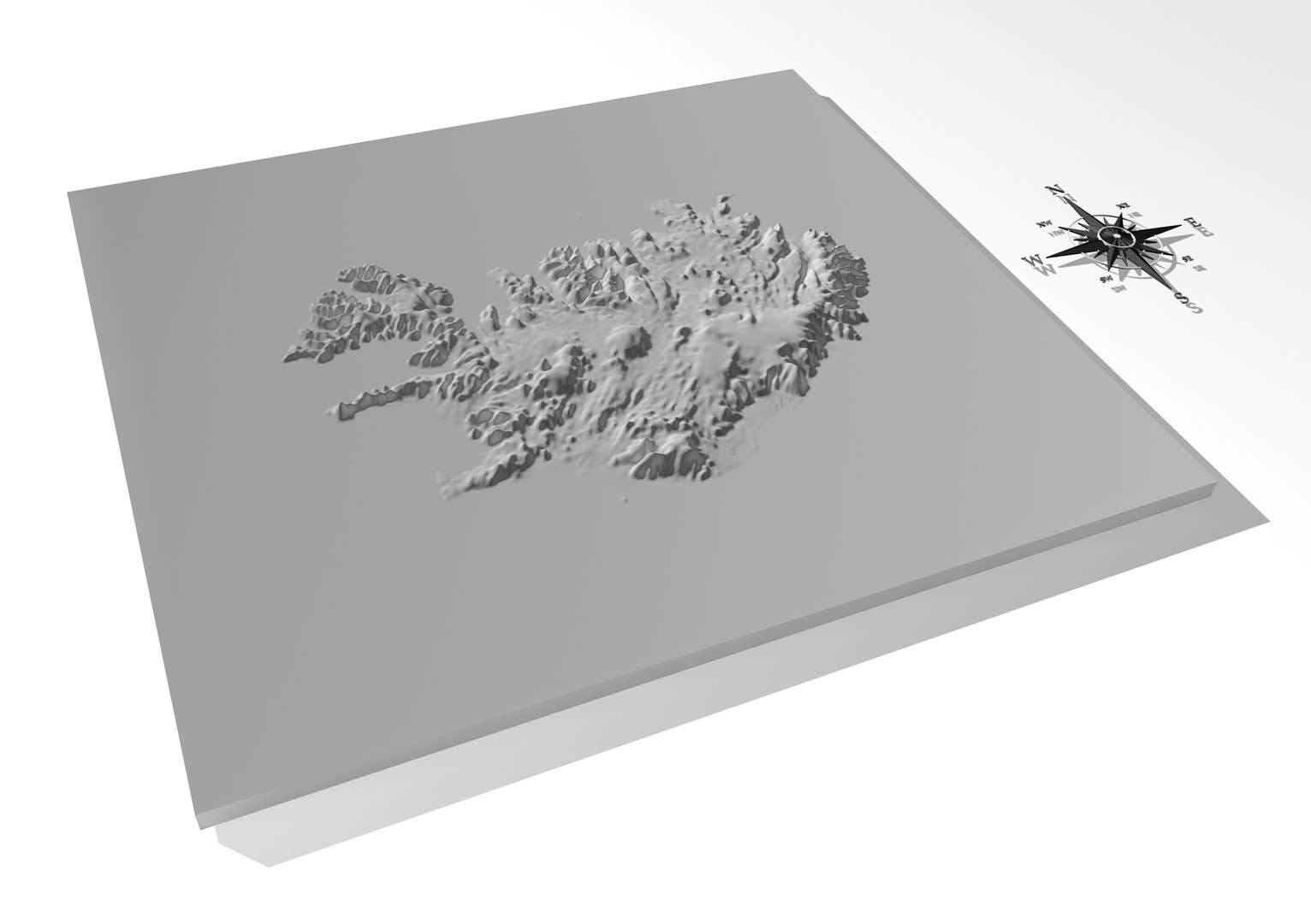 iceland resolution relief maps 3d model