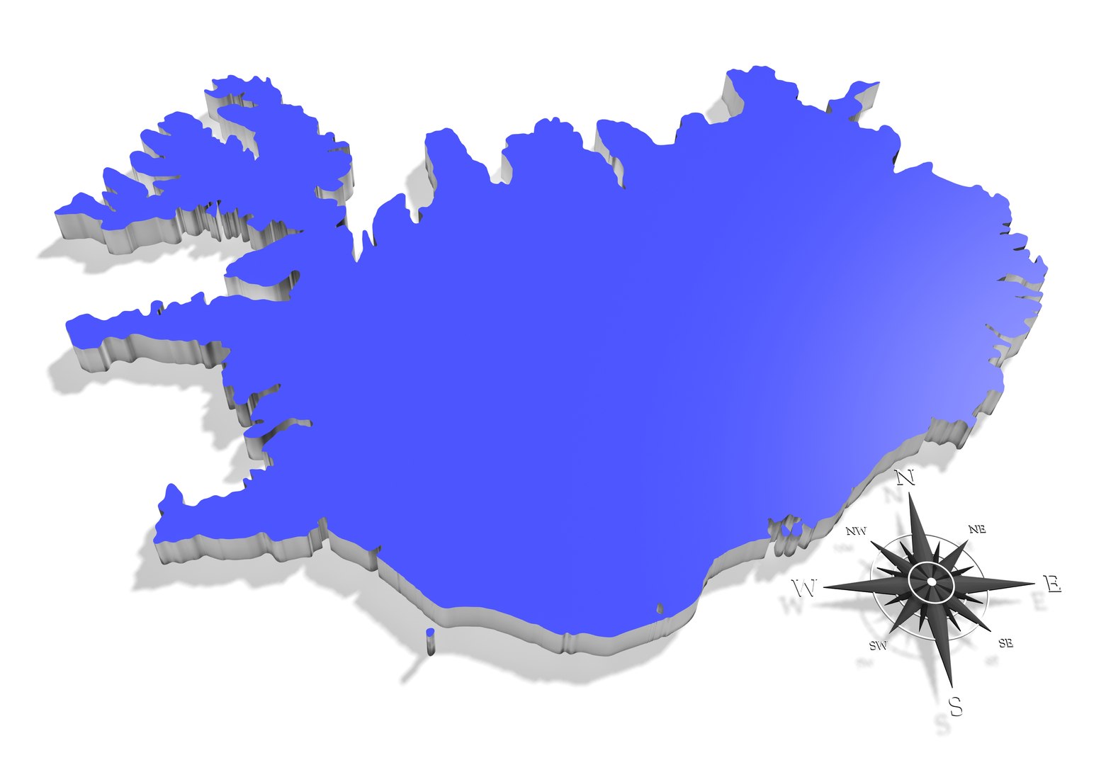 iceland resolution relief maps 3d model