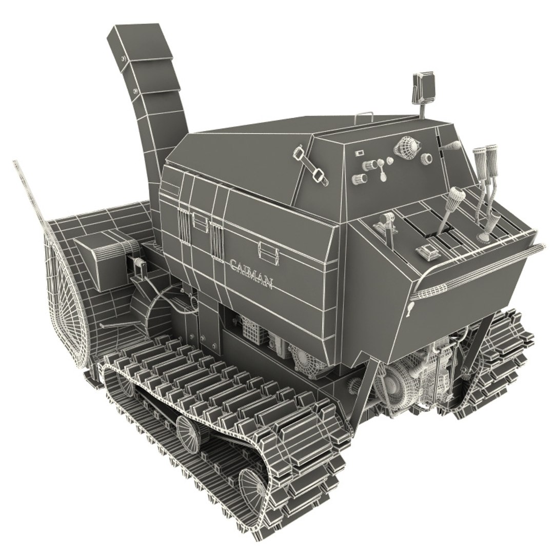 3d model snow thrower caiman snowpy