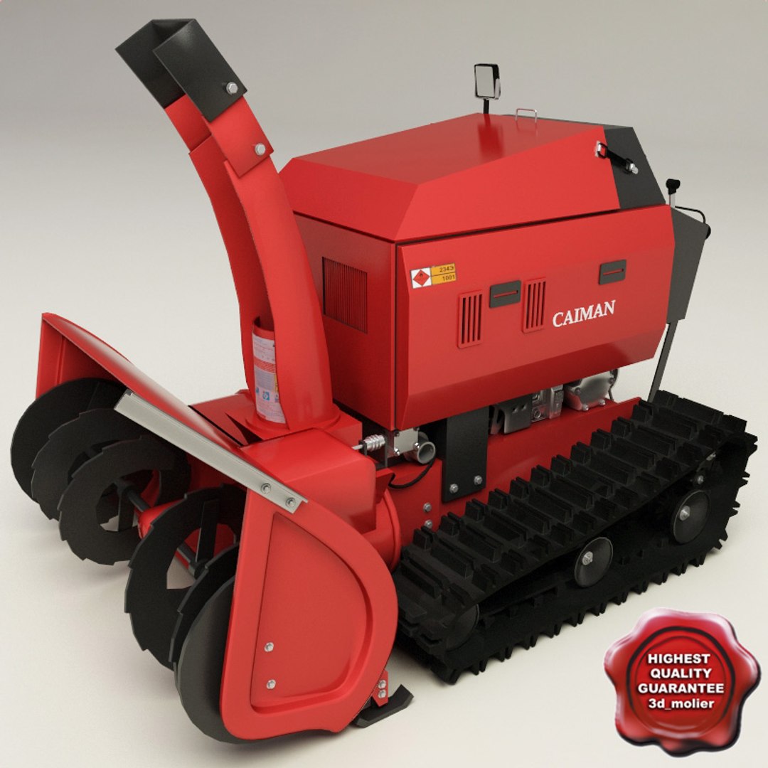 3d model snow thrower caiman snowpy