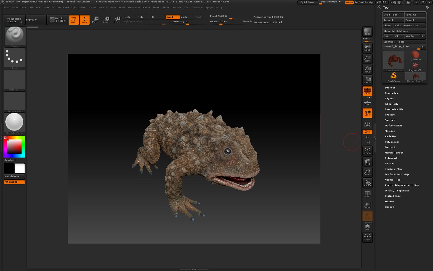 3d Mutant Frog Toad