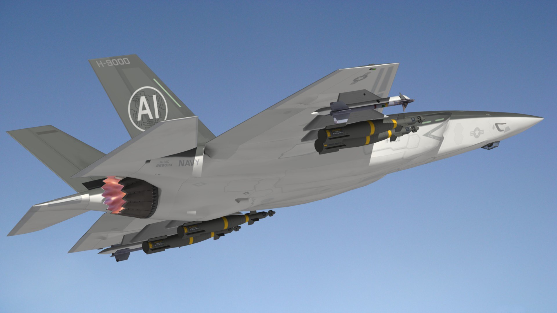 3D Model FA35C Autonomous Fighter Jet - TurboSquid 1758602