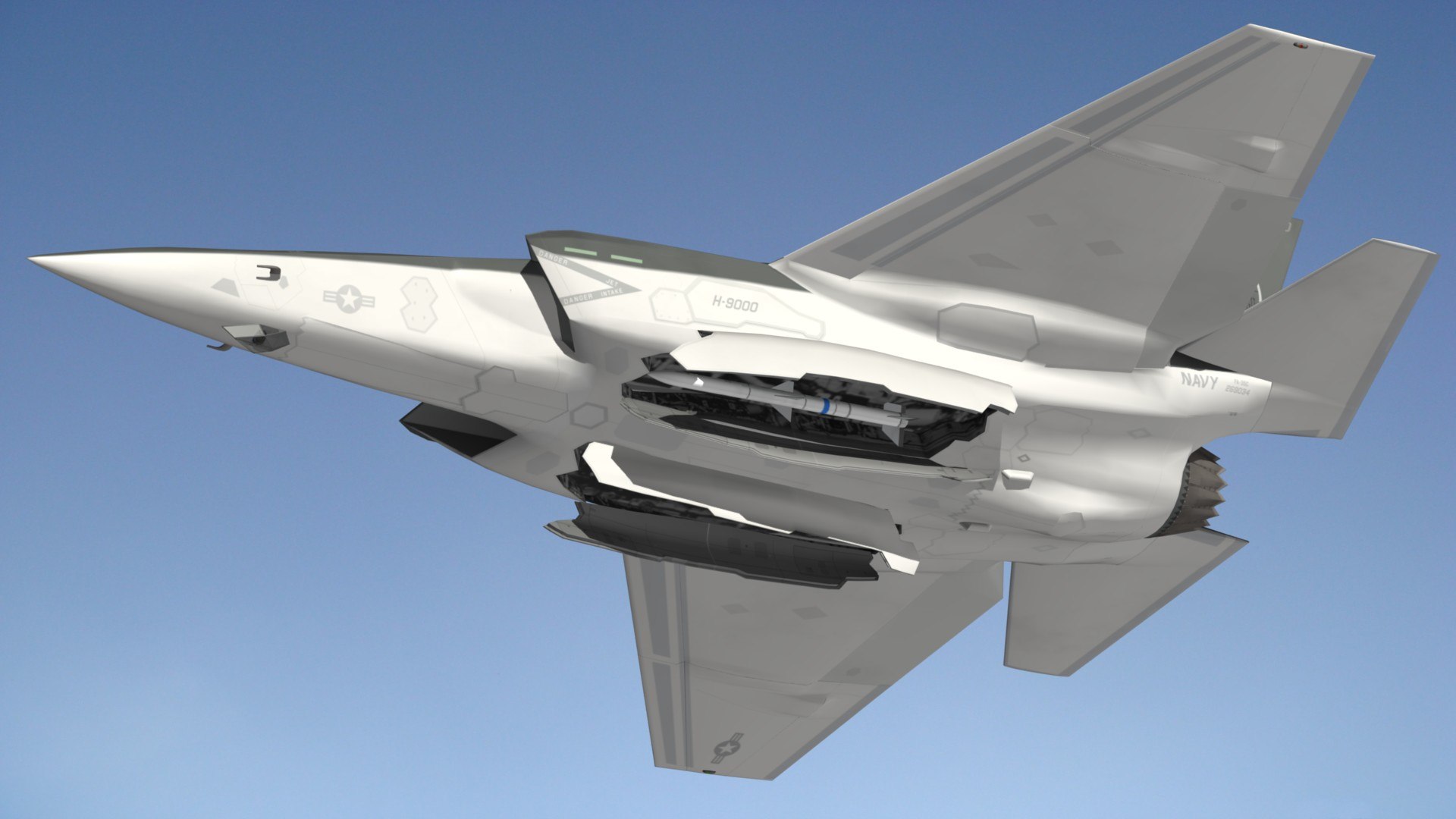 3D Model FA35C Autonomous Fighter Jet - TurboSquid 1758602