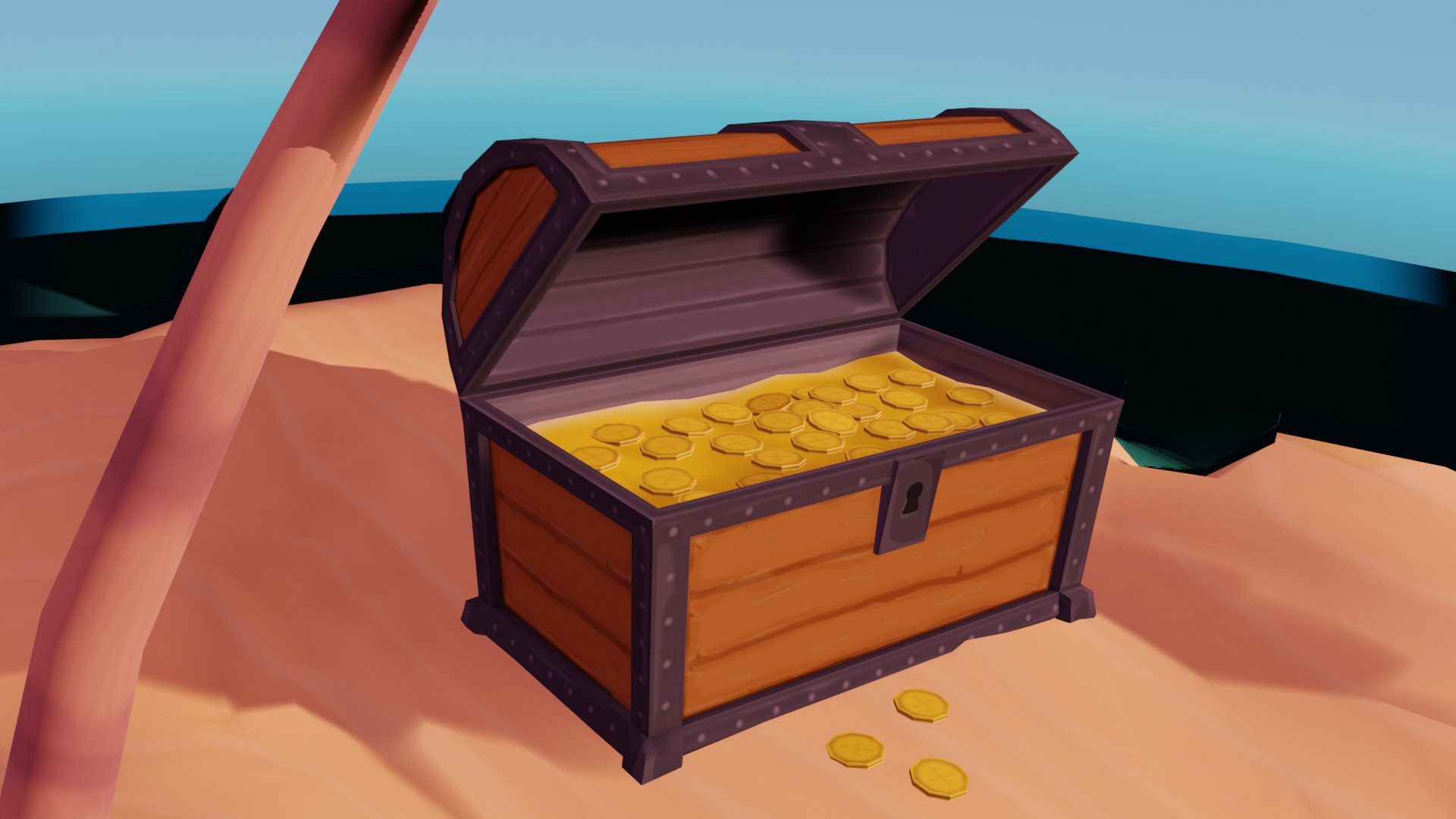 Island Treasure Chest 3D Model - TurboSquid 1643131