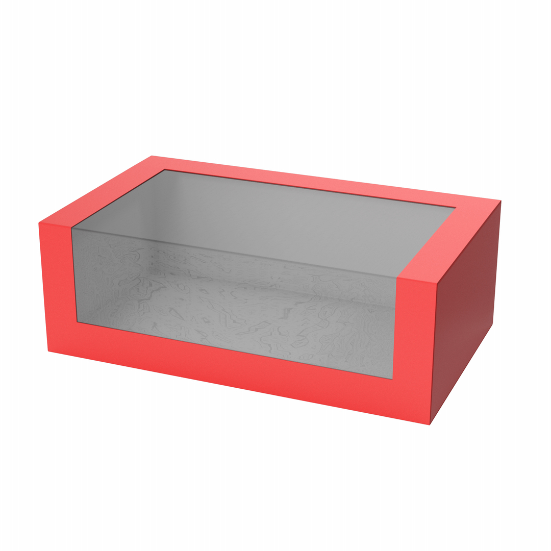 Red Cake Box With Window 3D Model - TurboSquid 2049073