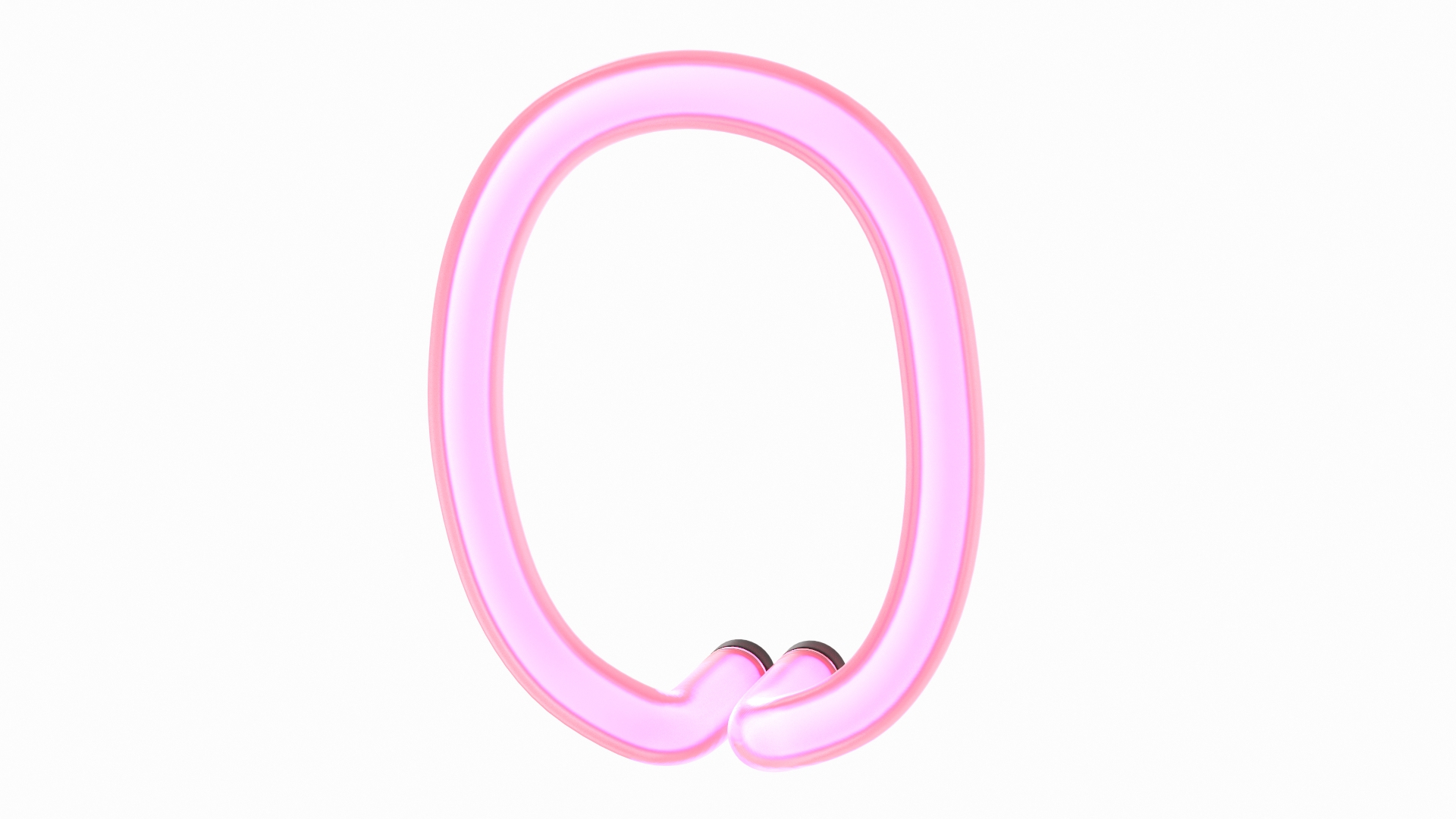 3D Glowing Neon Tube Light Digit 0 Model - TurboSquid 1855903