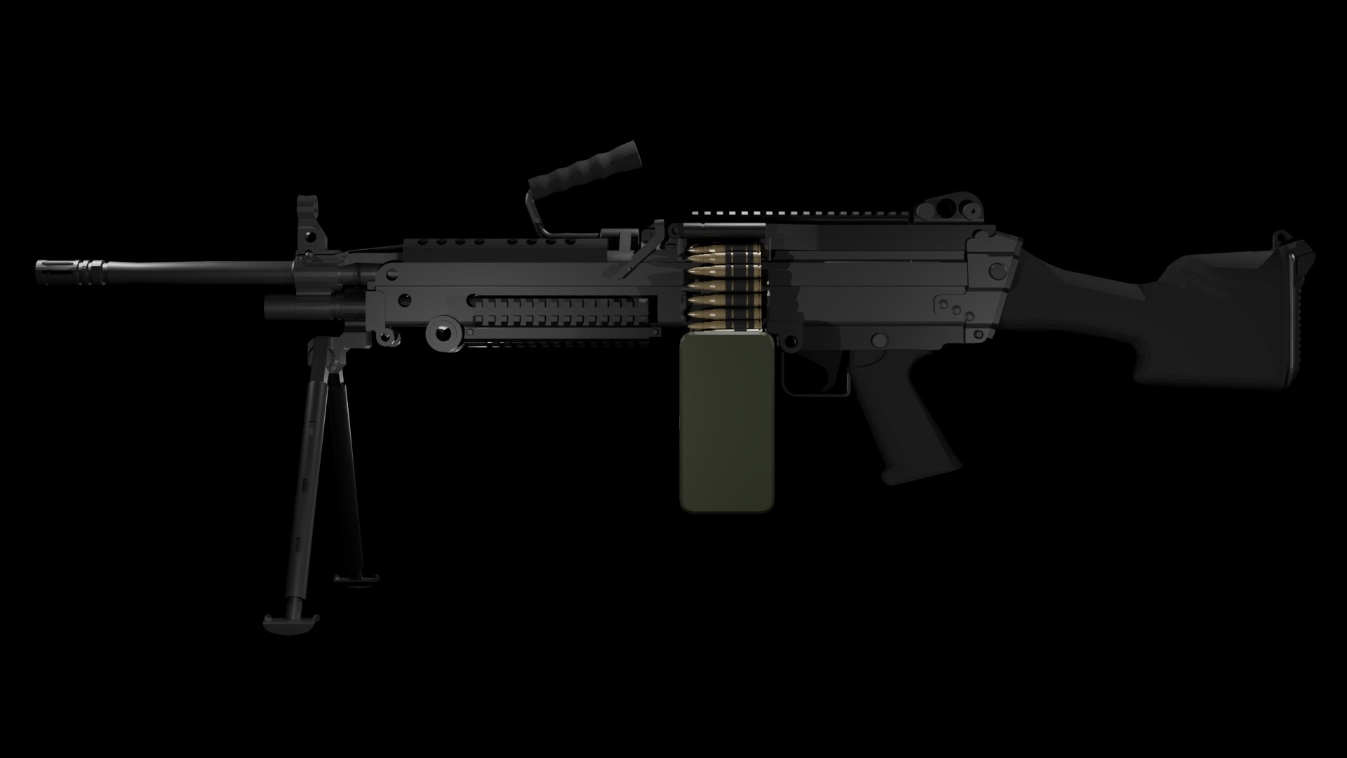 3D M249 machine gun new model - TurboSquid 2174189