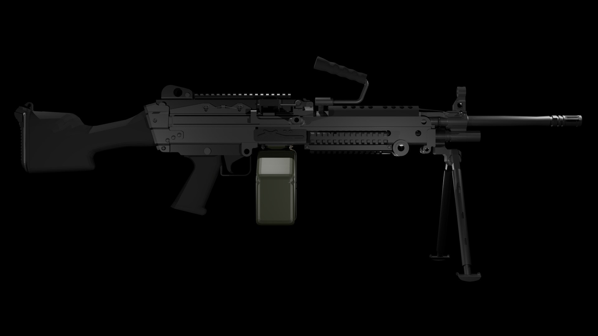 3D M249 machine gun new model - TurboSquid 2174189