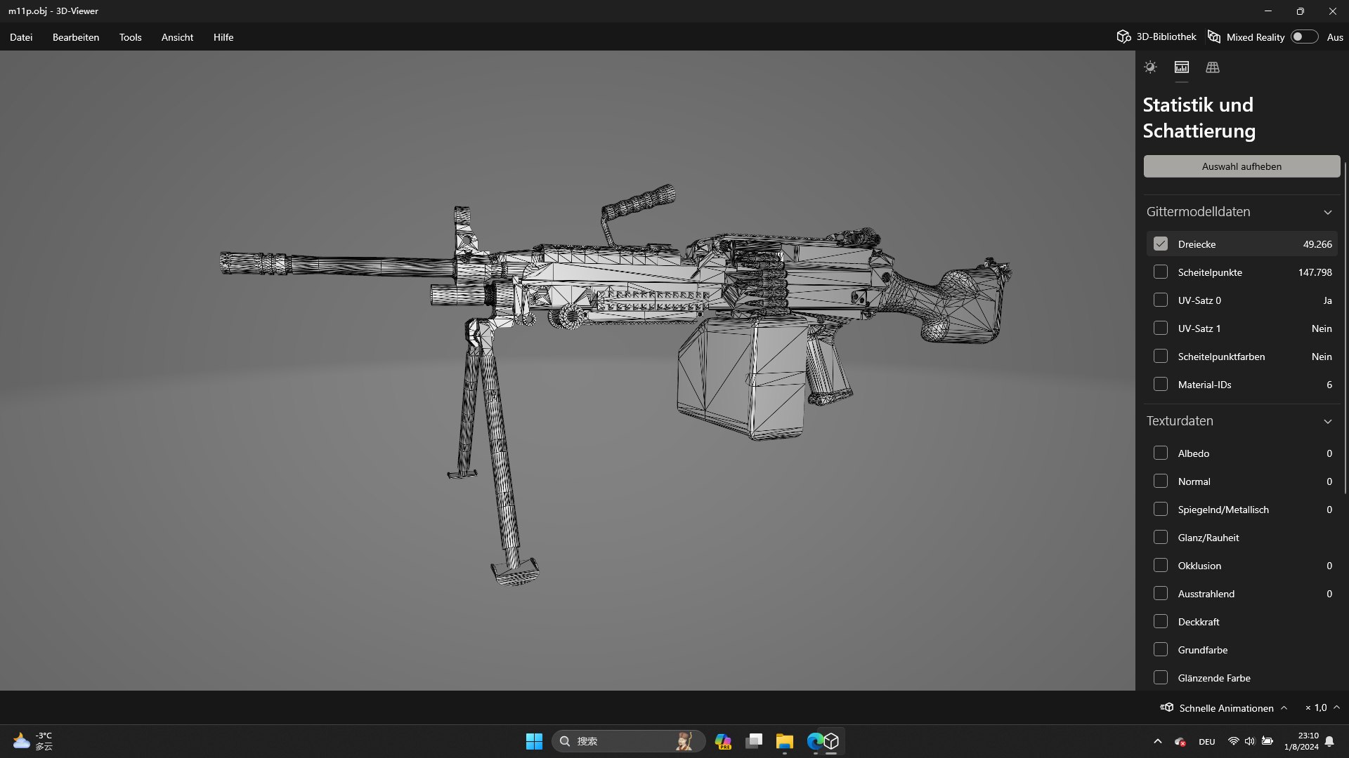 3D M249 machine gun new model - TurboSquid 2174189