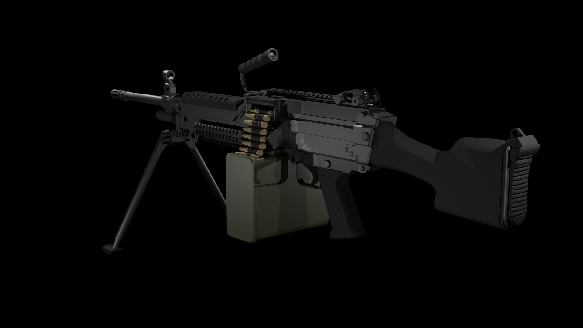 3D M249 machine gun new model - TurboSquid 2174189