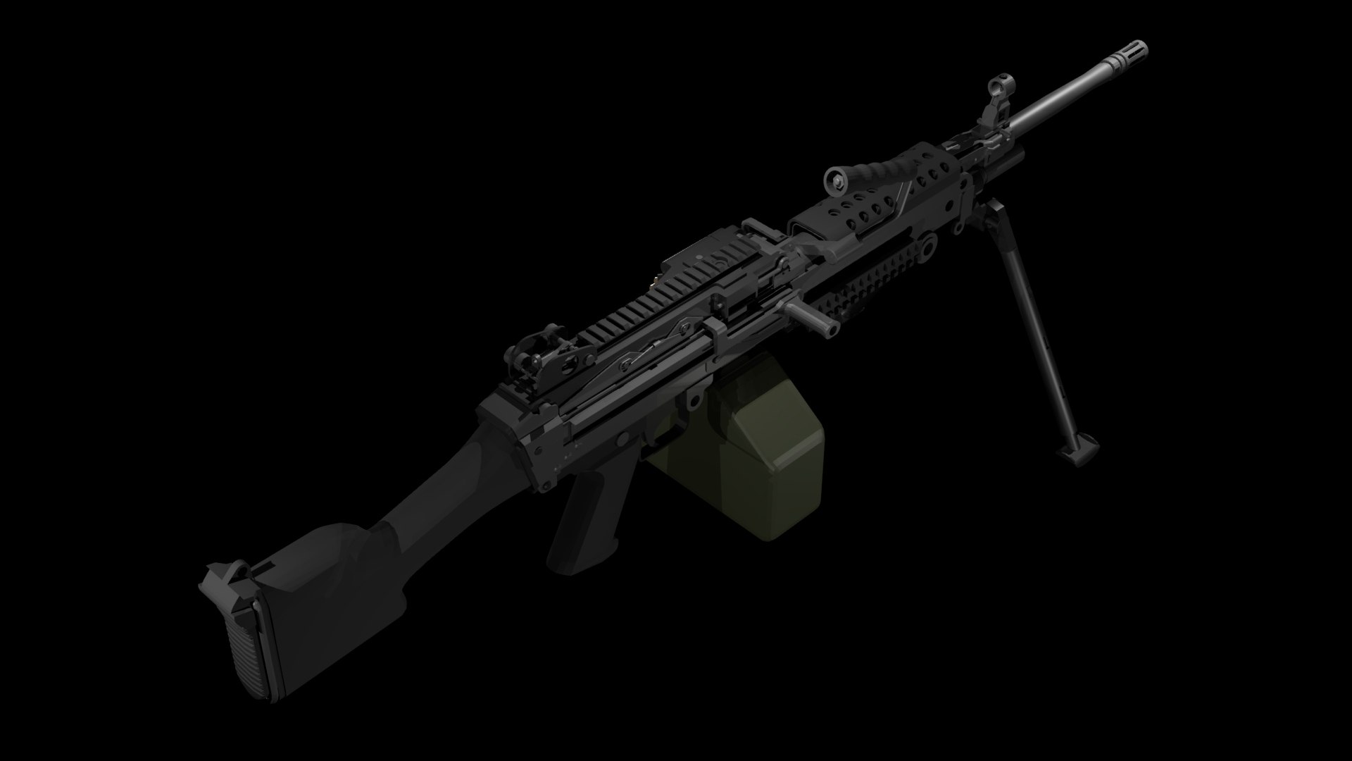 3D M249 machine gun new model - TurboSquid 2174189