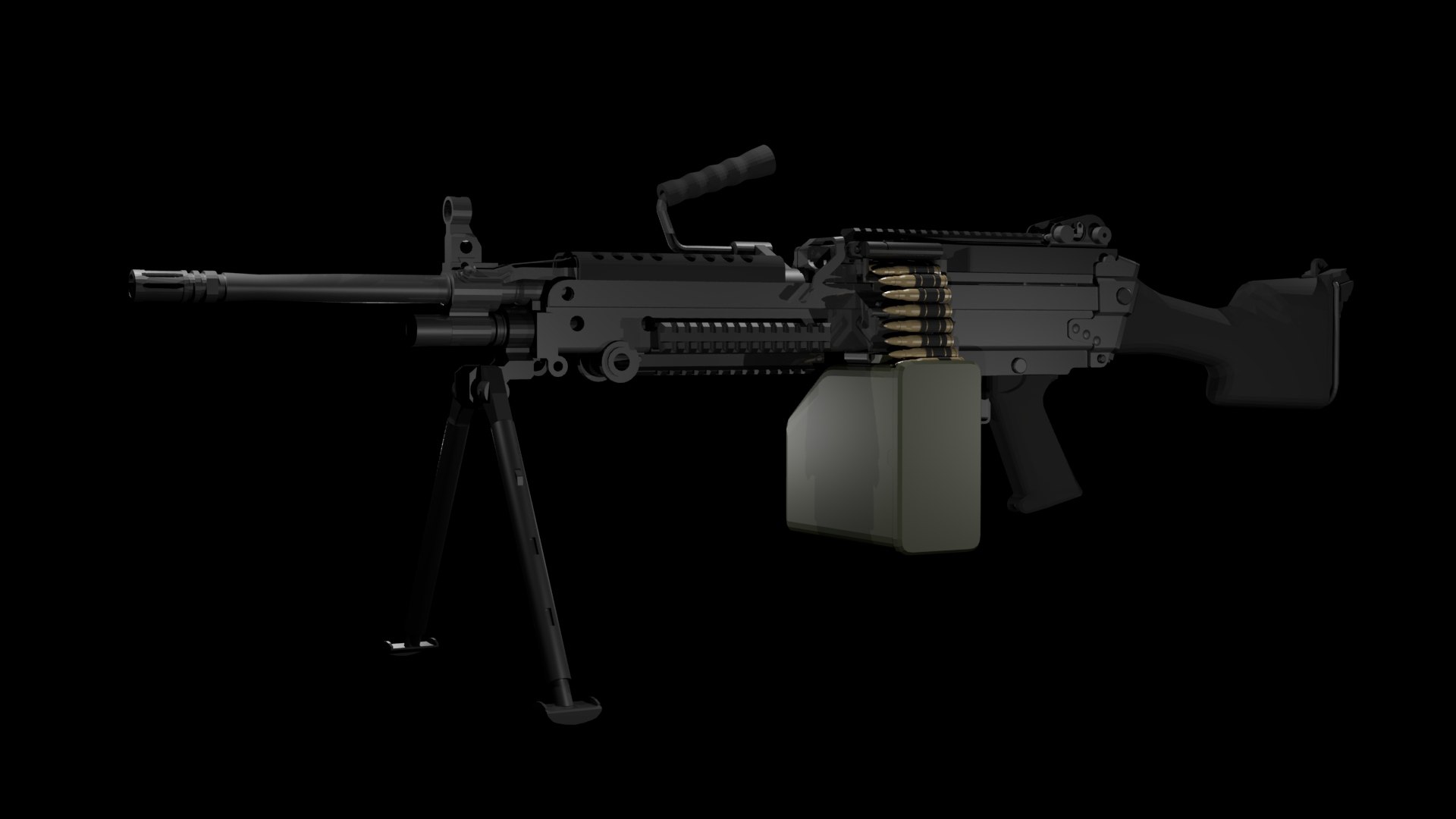 3D M249 machine gun new model - TurboSquid 2174189