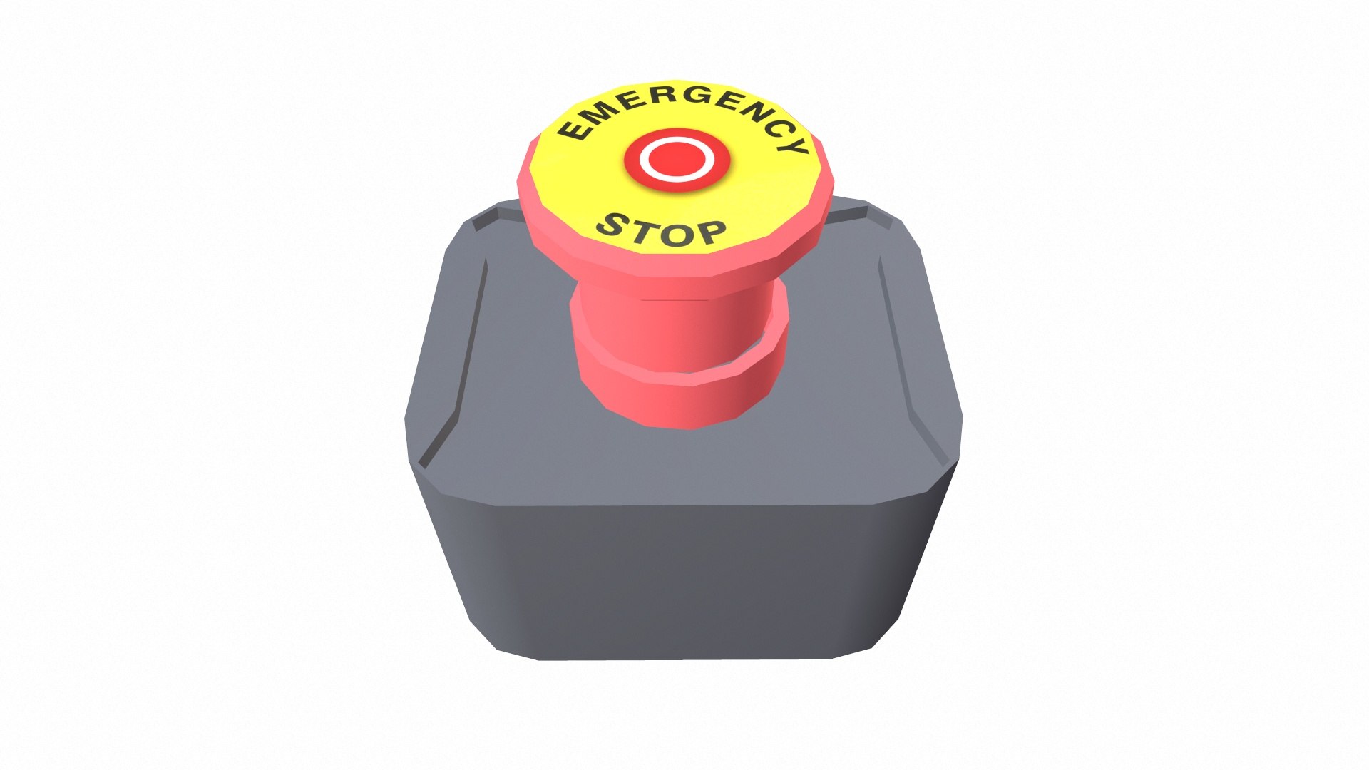 Emergency Stop Button 3D - TurboSquid 2358340