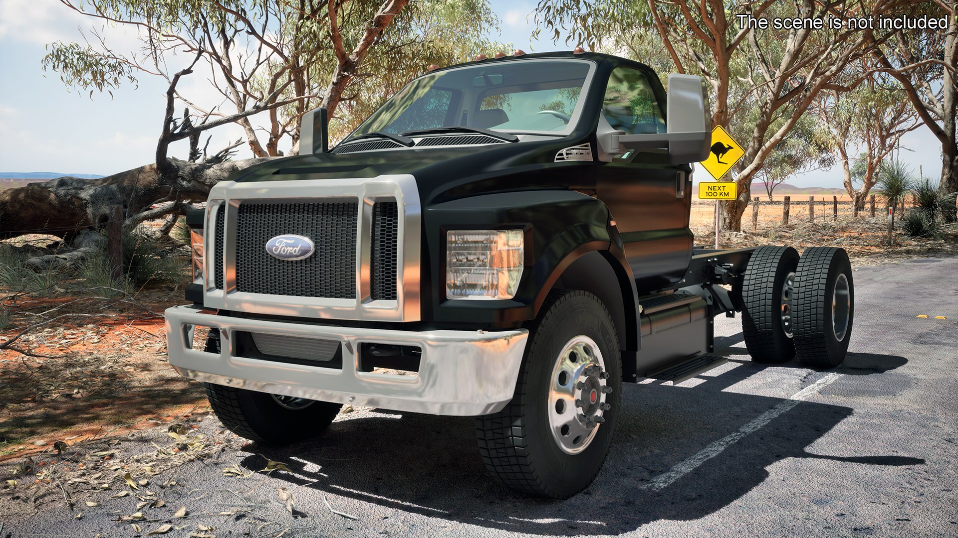 3D Ford F-650 Crew Cab Chassis Rigged for Maya - TurboSquid 2168240