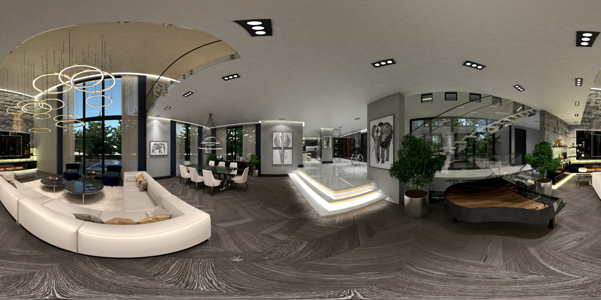 modelo 3d Two-Storey Villa Interior - TurboSquid 2039273