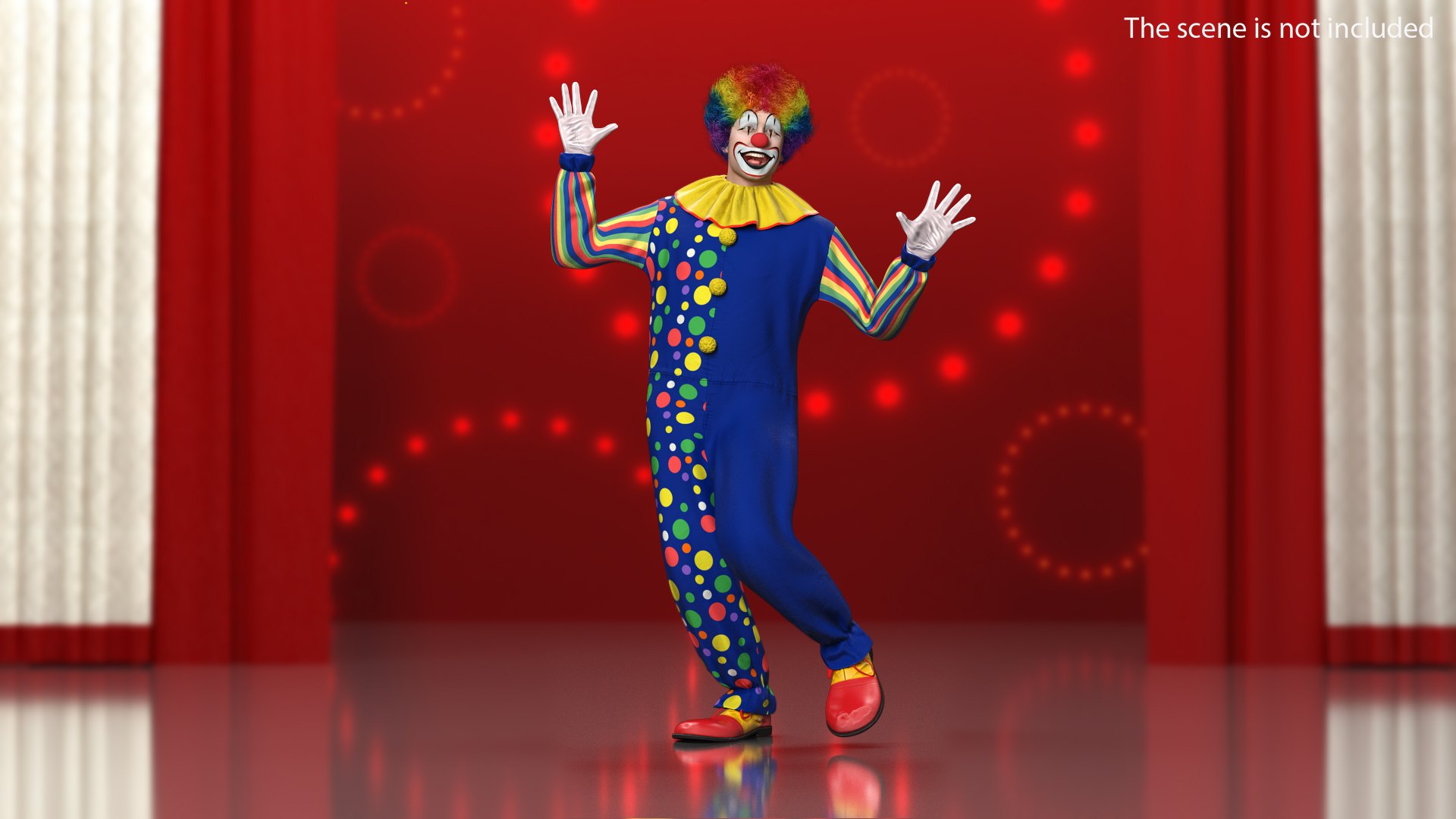 Funny Clown Costume Dancing 3D - TurboSquid 1602212