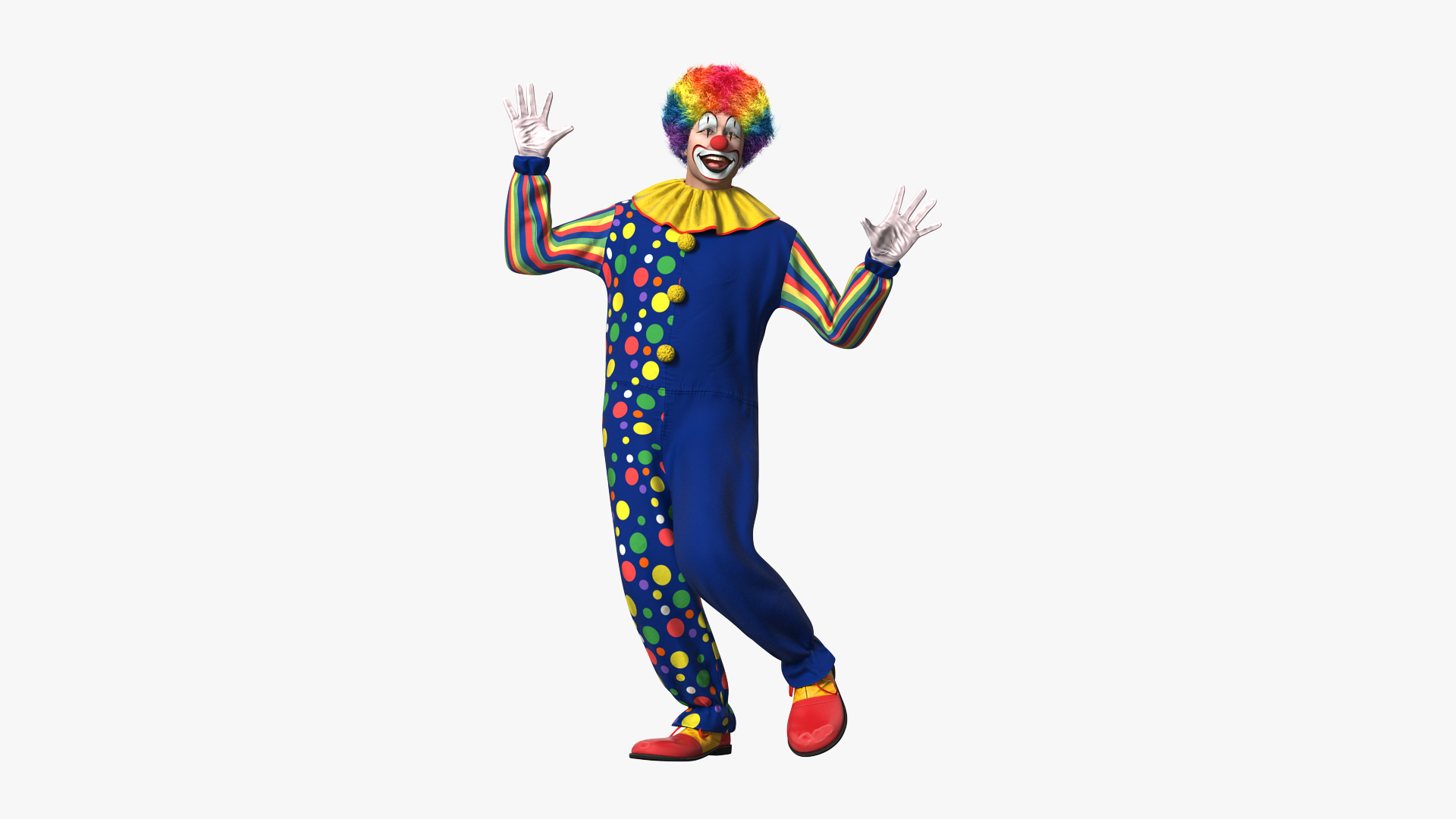 Funny Clown Costume Dancing 3D - TurboSquid 1602212