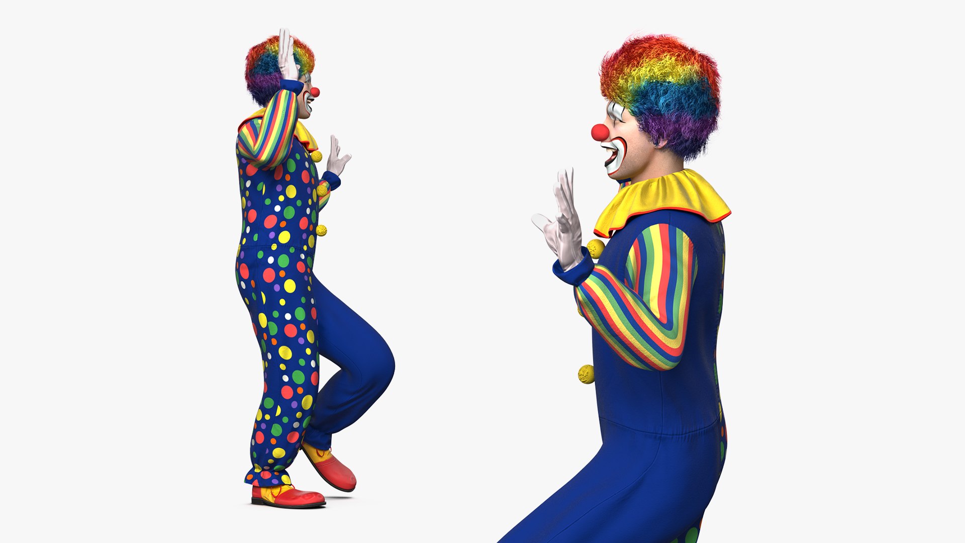 Funny Clown Costume Dancing 3D - TurboSquid 1602212