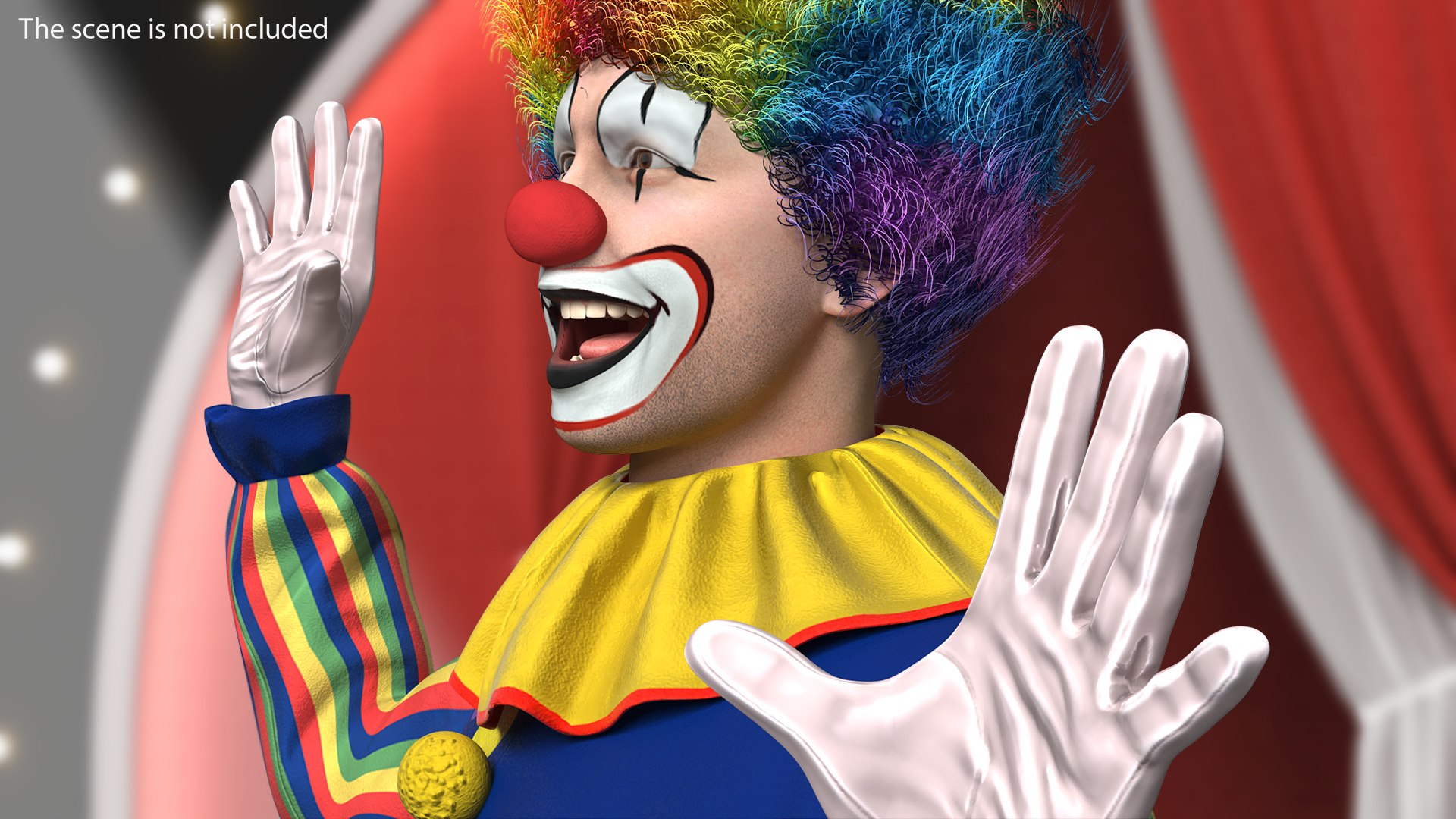 Funny Clown Costume Dancing 3D - TurboSquid 1602212