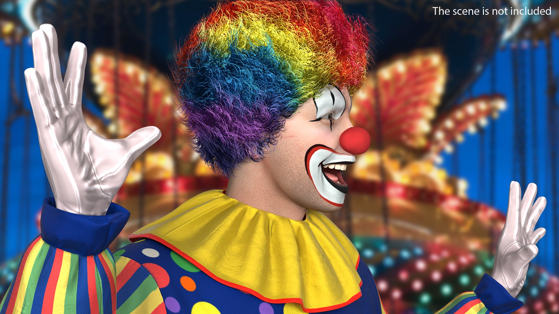 Funny Clown Costume Dancing 3D - TurboSquid 1602212