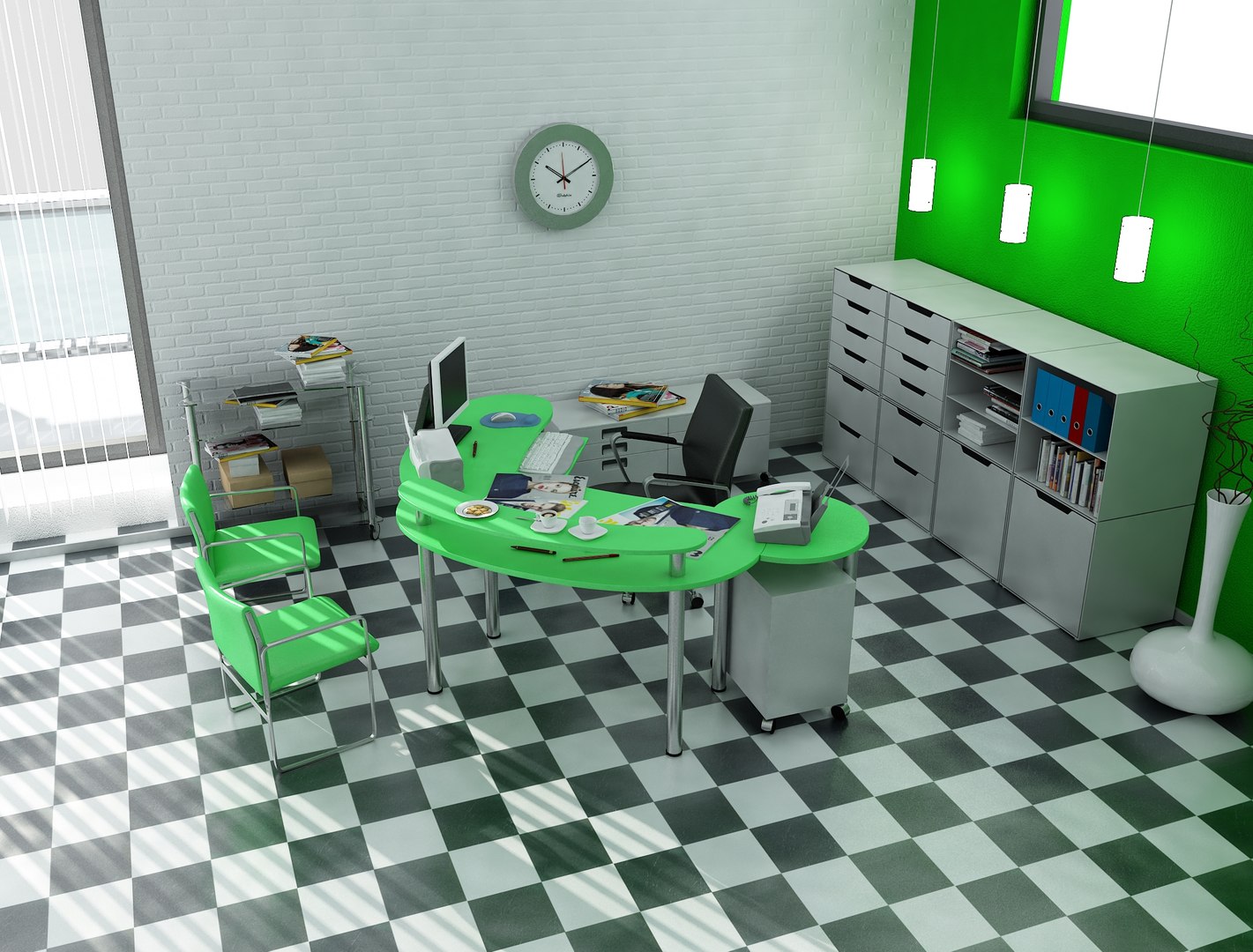3D Simple Office Interior Design - TurboSquid 1463288