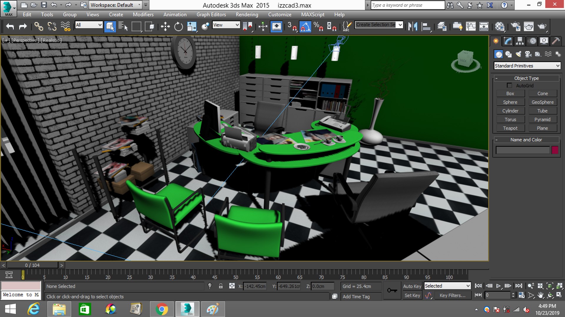 3D Simple Office Interior Design - TurboSquid 1463288