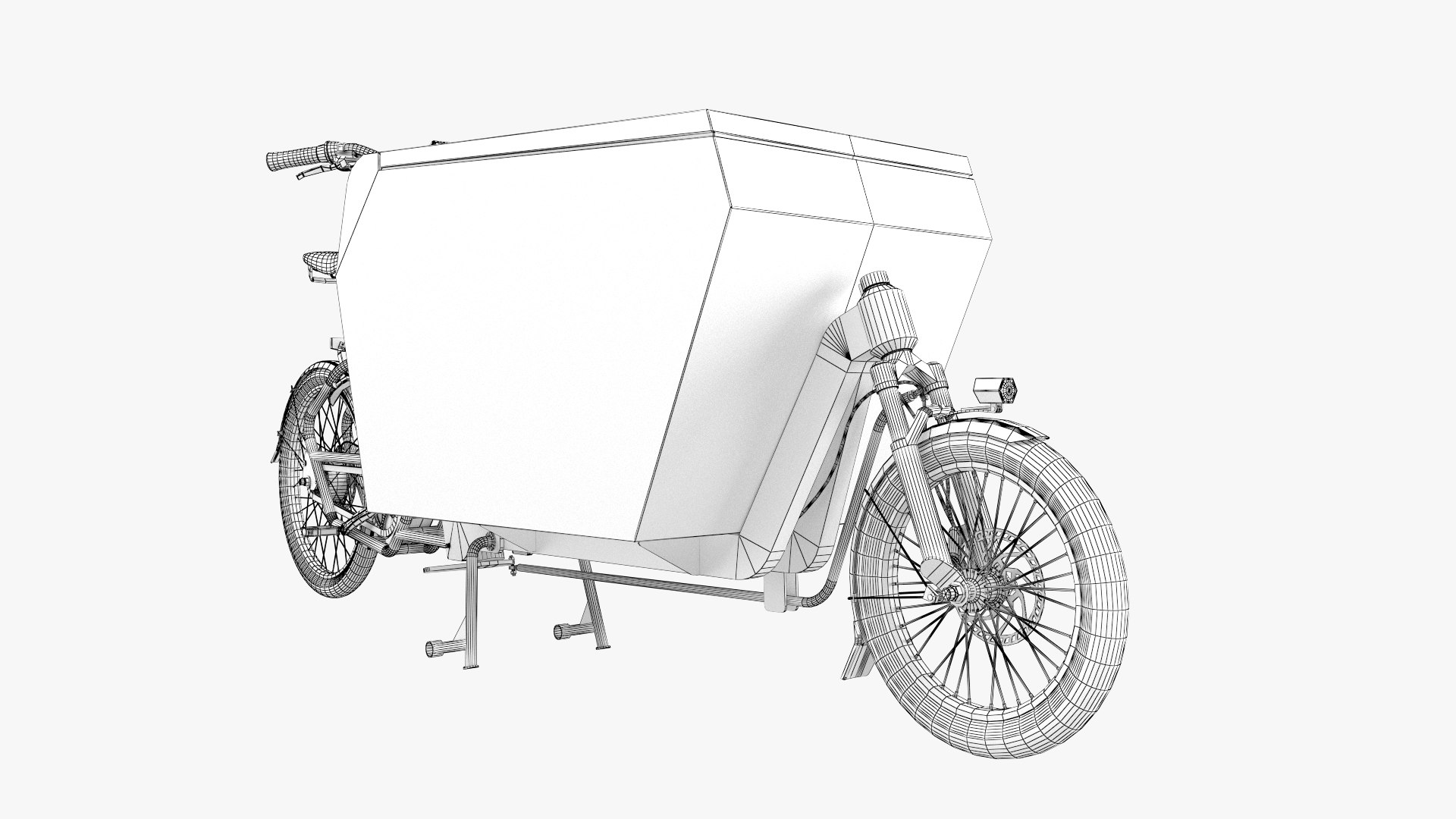 Cool Blue Delivery Bike 3D Model - TurboSquid 1783288