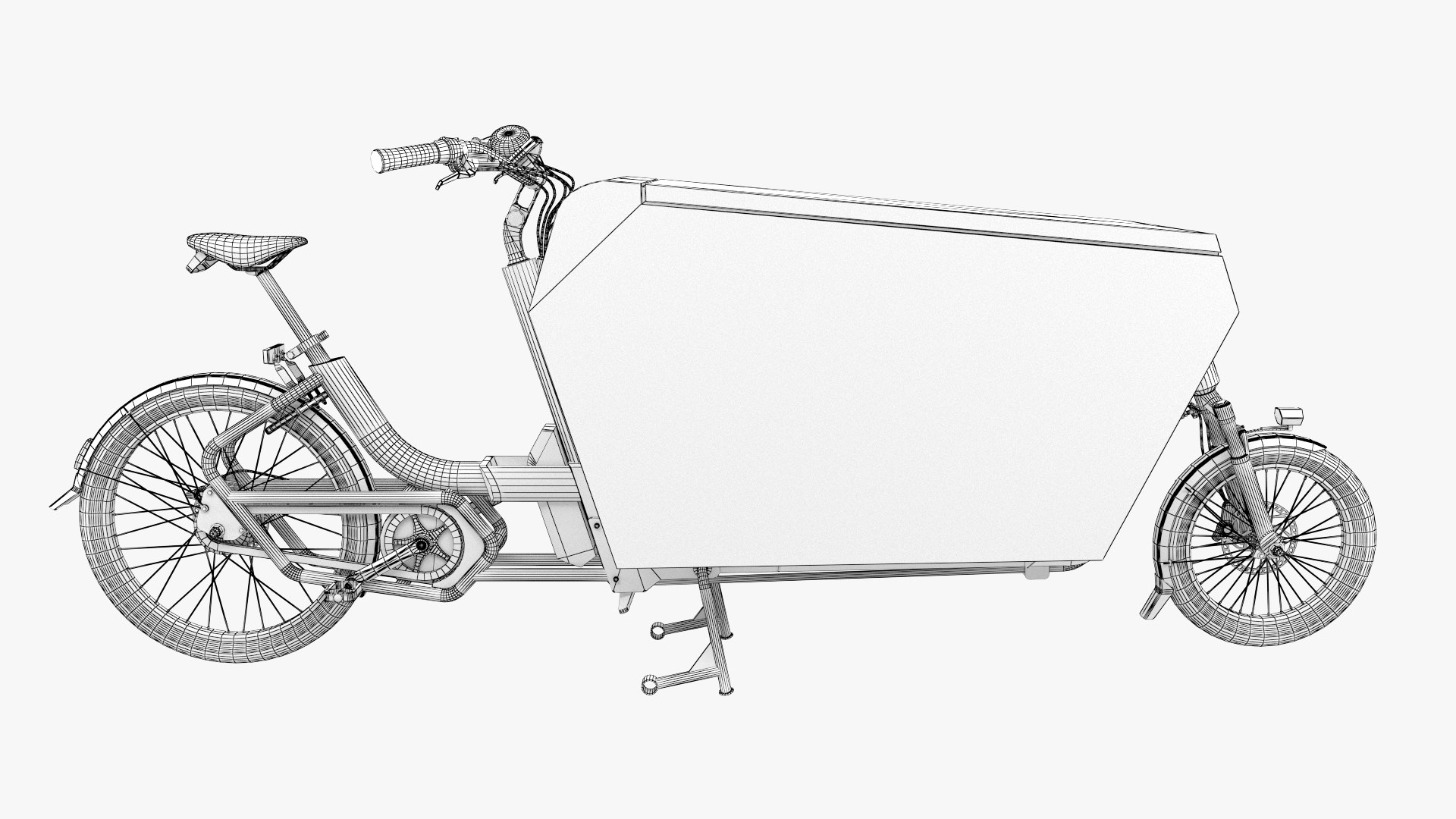 Cool Blue Delivery Bike 3D Model - TurboSquid 1783288