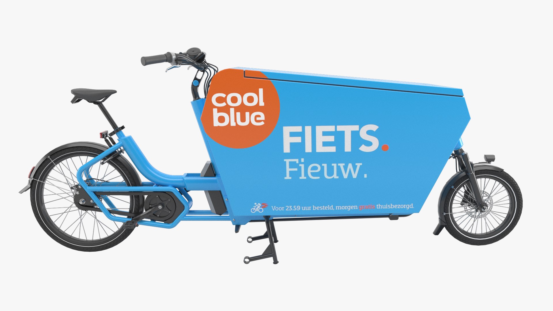 Cool Blue Delivery Bike 3D Model - TurboSquid 1783288