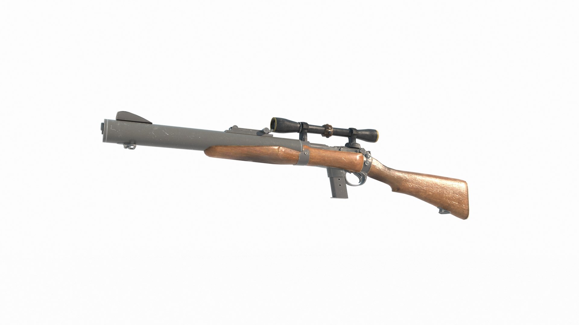 3D Old Style Sniper Rifle Carbine Model - TurboSquid 2331704