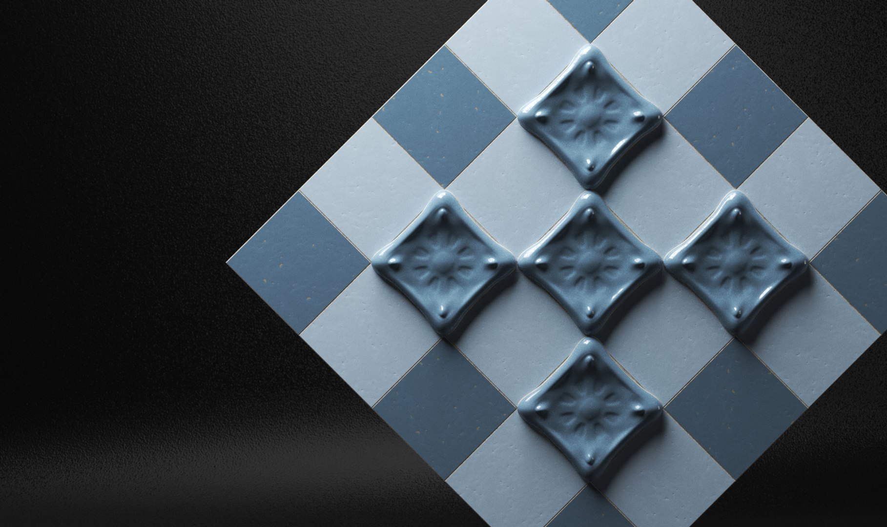 Ceramic blue tile - Casa Batllo - Gaudi 3D model - TurboSquid 1892236